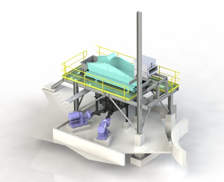 Vibratory Screen Support Structures and associated Chutes, Hoppers and ...